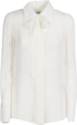 Elisabetta Franchi Femme, Blouses et Chemises, Blanc, Taille: 38 FR Camicia