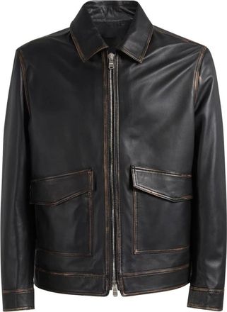Dondup Homme, Vestes, Noir, Taille: L Biker Regular in Nappa Used