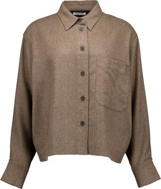 Zenggi Zenggi - Chemise en flanelle douce - Femme - Blouses et Chemises - Beige - Taille: 46 FR