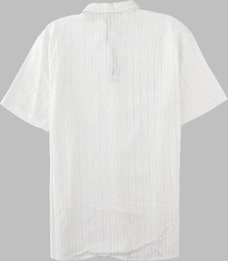HUGO BOSS Striped Seersucker Shirt - White