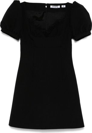 Vivetta Minikleid mit Spitzenbesatz - Schwarz
