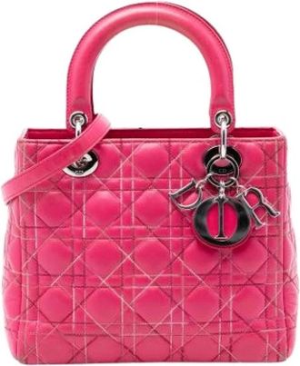 Dior Sac &agrave; main Lady Dior Pre-owned - Femme - Pre-owned - Rose - Taille: ONE Size