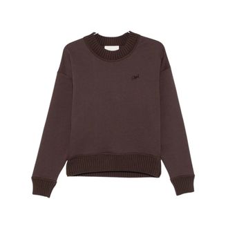Closed Femme, Sweatshirts et sweats &agrave; capuche, Brun, Taille: 40 FR Pull