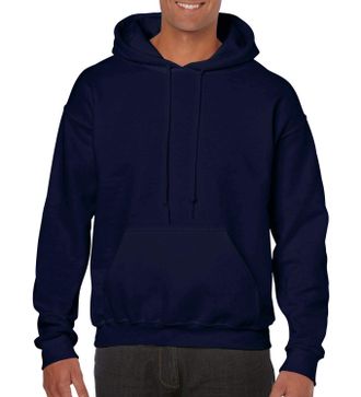Gildan Herren Kapuzenpullover Adult 50/50. Hooded Sweat/18500, Einfarbig (XL, Marineblau)