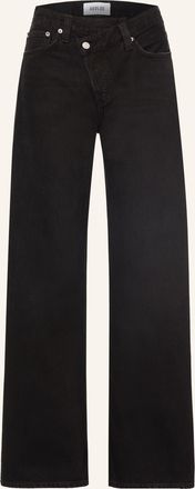 A Gold E Agolde Barrel Jeans Arc Criss Cross schwarz