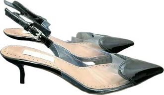Generic YUJIEBB Sandales d&eacute;t&eacute; pour femme Talons hauts Talons hauts T&ecirc;te vide Film Transparent Mode Femmes Escarpins, Noir - 6 cm., 36.5 EU