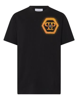 Philipp Plein Round Neck T-Shirt Spray Hexagon