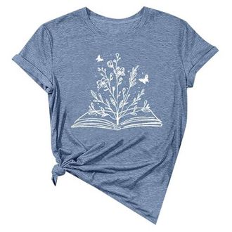 Generic T-shirts d&eacute;t&eacute; pour femmes, col rond, tendance, athl&eacute;tique, ample, coupe ample, d&eacute;contract&eacute;, manches courtes, vintage, pour sortir, t-shirt 2025 pour f