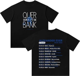 Generic Alexander Eder Quer durch die Bank Tour 2026 T-shirt en coton merch col rond manches courtes, 01, 3XL