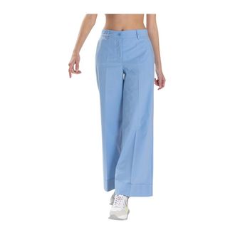 P.A.R.O.S.H. High-Waist Weite Hose - - Trousers - Damen - Blau - M