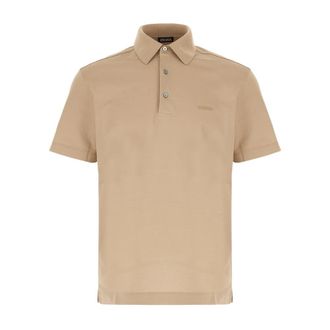 Ermenegildo Zegna Piqu&eacute; Poloshirt - - Tops - Herren - Beige - L