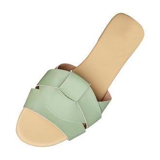 Generic Pantoufles pour femmes 2026 Europe et &Eacute;tats-Unis Commerce ext&eacute;rieur Chaussures pour femmes grande taille mod&egrave;les plats quotidiens avec caoutchouc, Ver