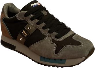 Blauer U.S.A. QUEENS01, Sneakers Low, Chaussures Mode Casual, Dark Grey Military, 41 EU