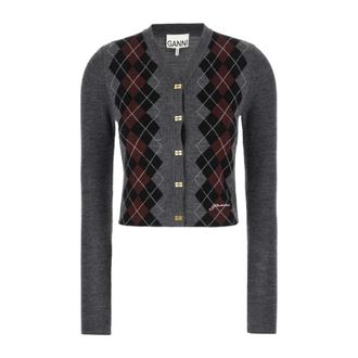 Ganni Damen, Strickwaren, Grau, XSGr&ouml;&szlig;e