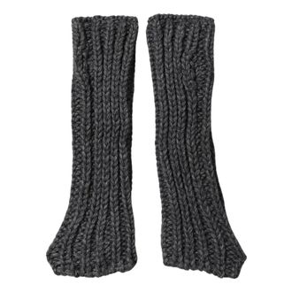 Dolce & Gabbana Acryl Gestrickte Fingerlose Armstulpen - - Accessories - Damen - Grau - ONE SIZE