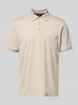 Ragman Relaxed Fit Poloshirt aus Baumwoll-Mix
