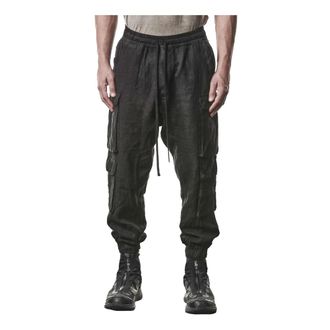 Thom Krom Pantalone Double Cargo in Lino - - Trousers - Herren - Schwarzk - S