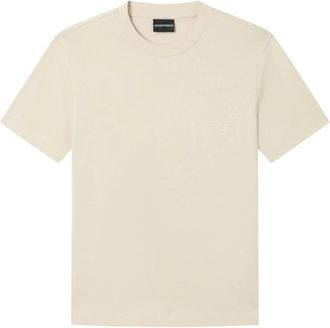 Emporio Armani Homme, Tops, Beige, Taille: M T-shirt en jersey &eacute;pais coupe slim