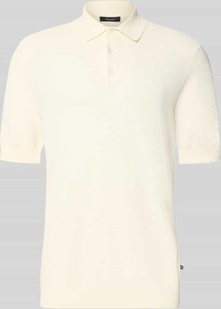 Matinique Slim Fit Poloshirt aus Baumwoll-Mix in Strick-Optik