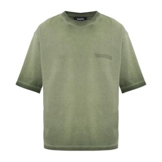 Dsquared2 Homme, Tops, Vert, Taille: 3XL T-shirt ample &agrave; logo