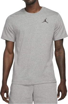 Nike Nike DC7485-091 M J Jumpman EMB SS Crew T-Shirt Homme Carbon Heather/Black Taille XL