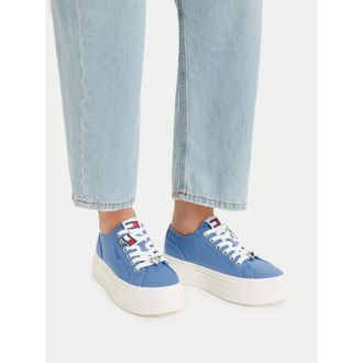 Tommy Jeans Sneakers Tommy Jeans Tjw Flatform Sneaker Charms EN0EN02959 Blau
