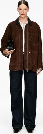 Arket Velourslederjacke -Braun