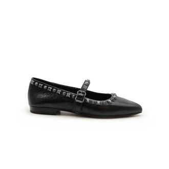 Ash Ballerina-Pumps mit spitzer Zehenpartie und Nieten - - Shoes - Damen - Schwarzk - 39 EU