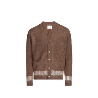 Nn.07 Cardigan encolure V en laine dalpaga m&eacute;lang&eacute;e