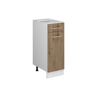 Vicco Meuble Cuisine R-Line, Ch&ecirc;ne Artisan/Blanc, 30 cm sans Plan de Travail