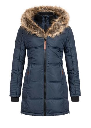 Geographical Norway Beautiful Lady - Warm Mid Thick Parka Frauen Herbst Winter - Fin Mantel Kapuze Pelz - Jacke Windschnitt Daunenjacke Long - Ideal Geschenk Elegant Frau