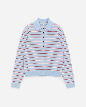 Arket Gestricktes Poloshirt -Blau
