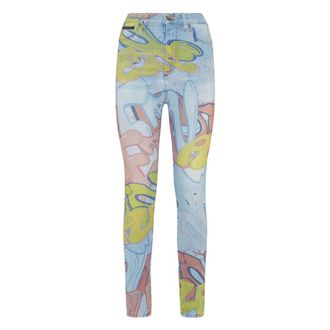 Philipp Plein Super High Waist Jegging Bombing Graffiti - - Jeans - Damen - Mehrfarbig - W27