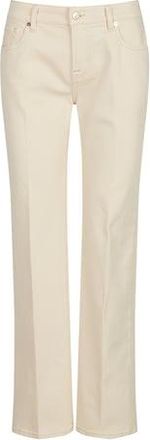 7 For All Mankind Jean droit Calie en coton m&eacute;lang&eacute;