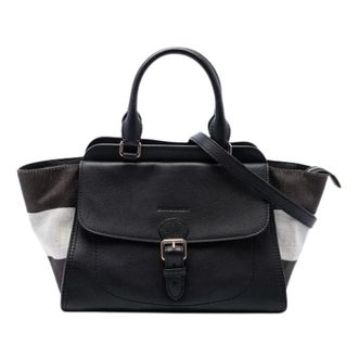 Burberry Pre-owned Harcourt Satchel - Femme - Pre-owned - Noir - Taille: ONE Size