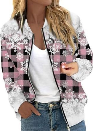 Generic Vestes pour femmes 2026 - Veste imprim&eacute;e d&eacute;contract&eacute;e l&eacute;g&egrave;re - Coupe-vent dext&eacute;rieur &agrave; capuche - Mode dautomne - Pour le quotidien - Coupe confortable