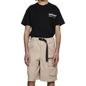 AMBUSH Mens Beige Cotton Bermuda Shorts