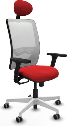 Piqueras y Crespo Stuhl f&uuml;r Home Office Zulema mit 3D-Armlehnen, h&ouml;henverstellbarer Lendenwirbelst&uuml;tze und festem Kopfteil, ausgestattet mit Sincro 3 Positionen und Sch