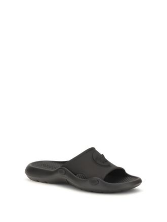Versace Mens Nettuno Rubber Slide Black Sandal