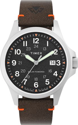 Timex Field Post Solar Braun Herren Armbanduhr TW2V64100