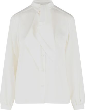 Max Mara Chemise en soie blanche Leccio Max Mara