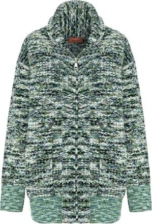 Missoni Oversized Rei&szlig;verschluss-Strickjacke - - Knitwear - Damen - Mehrfarbig - M