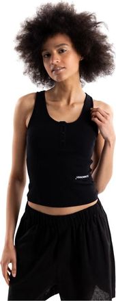 Hinnominate Hinnominate, Femme, Tops, Noir, Taille: 36 FR Haut Court C&ocirc;tel&eacute;