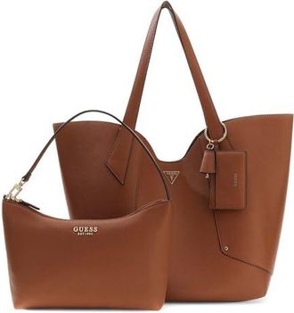 Guess sac shopper Darcy 2 in 1 Tote Cognac marron clair
