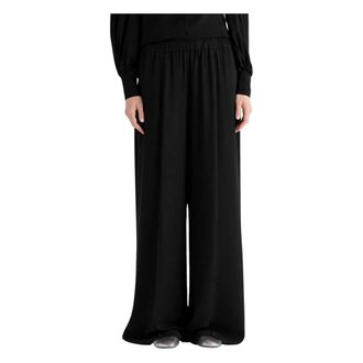 Meimeij Femme, Pantalons, Noir, Taille: 36 FR Pantalon droit &agrave; coupe souple avec taille &eacute;lastique