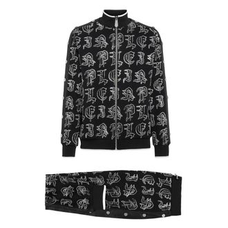 Philipp Plein Homme, Combinaisons et Ensembles, Noir, Taille: XL Gothic Tracksuit