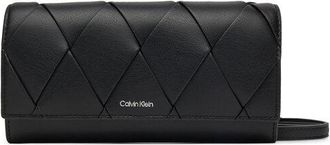 Calvin Klein Handtasche Ck Woven Convertible Wallet Bag K60K612970 Schwarz