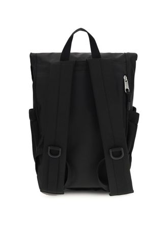 Balenciaga Mens Backpack With Metal Carabiner Black-White Nylon Backpacks Black/white
