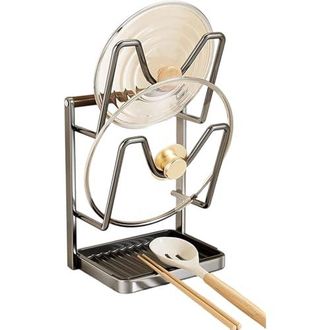 Generico Organisateur de casseroles, &eacute;tag&egrave;re en acier au carbone r&eacute;sistant &agrave; la rouille - Organisateur pour po&ecirc;les et casseroles | Pour planche &agrave; d&eacute;couper les 