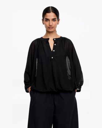 Arket Durchsichtiges Strickoberteil -Schwarz